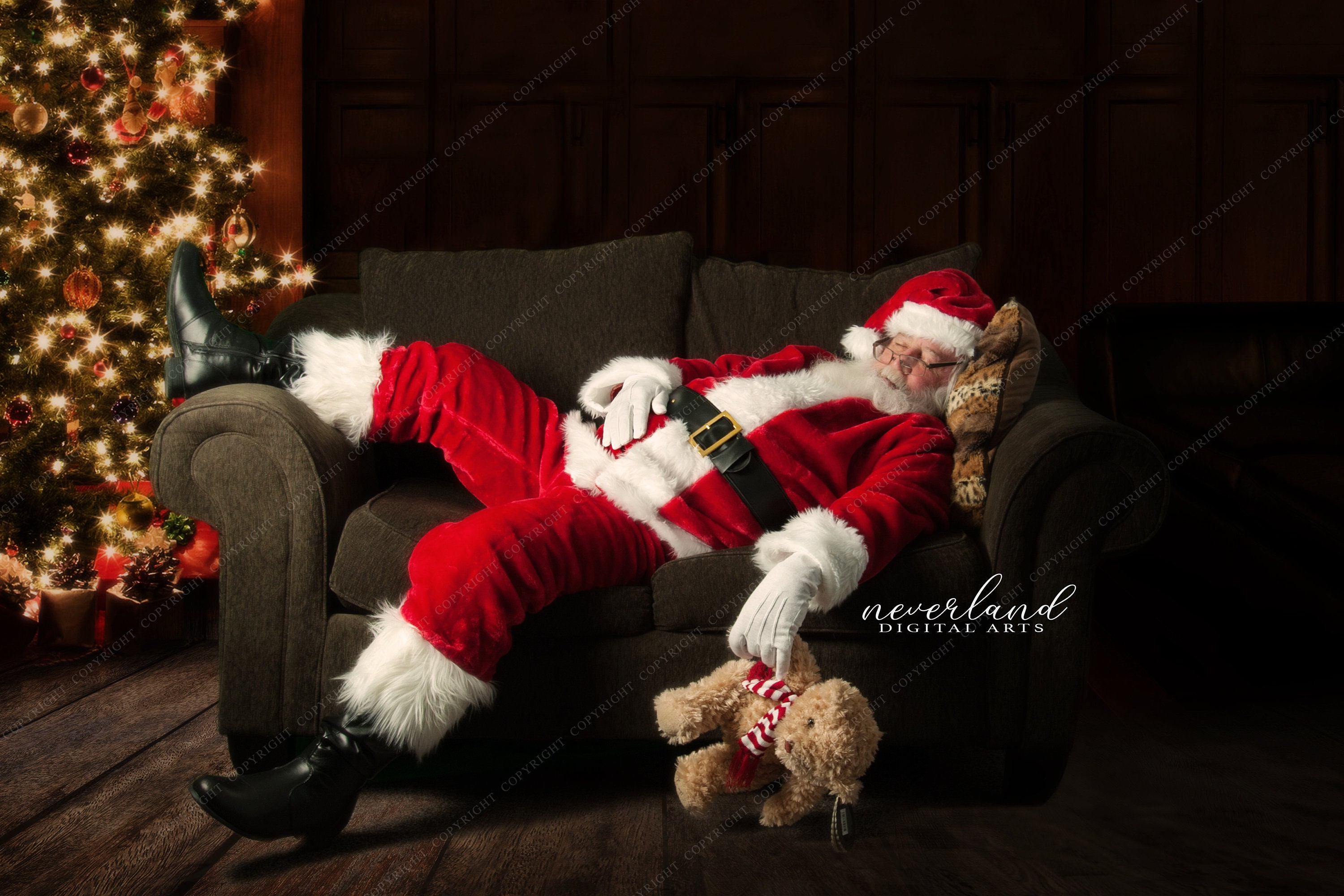 5-pack Santa / Winter Background for Photography Composites / Christmas ...