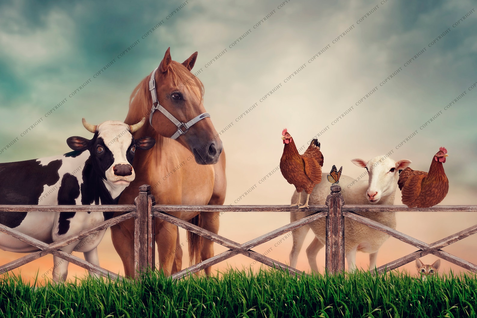 Farm Friends Background / Digital Backgrounds for Photography - Etsy