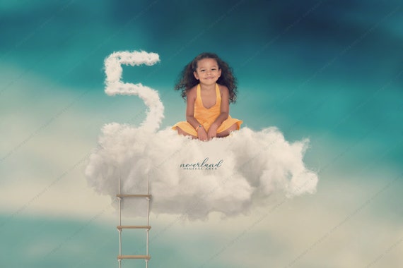 5th Birthday Cloud Background for Photography Compositions / | Etsy