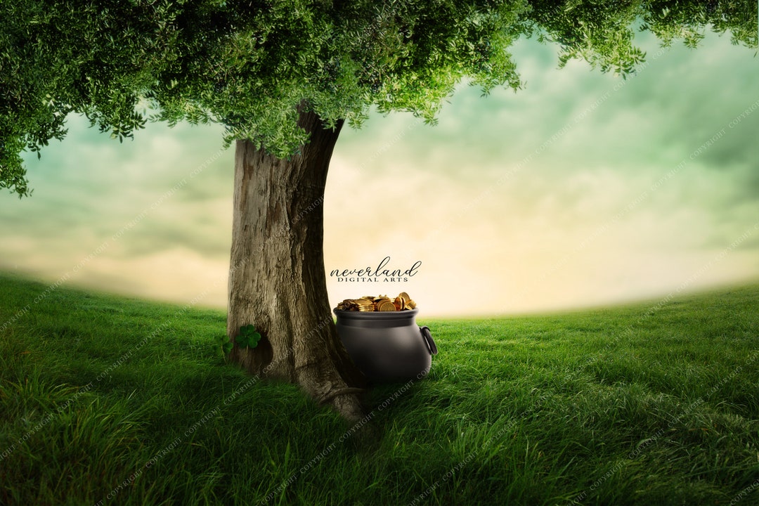 St. Patricks Day Digital Background for Photography Compositions / Pot ...