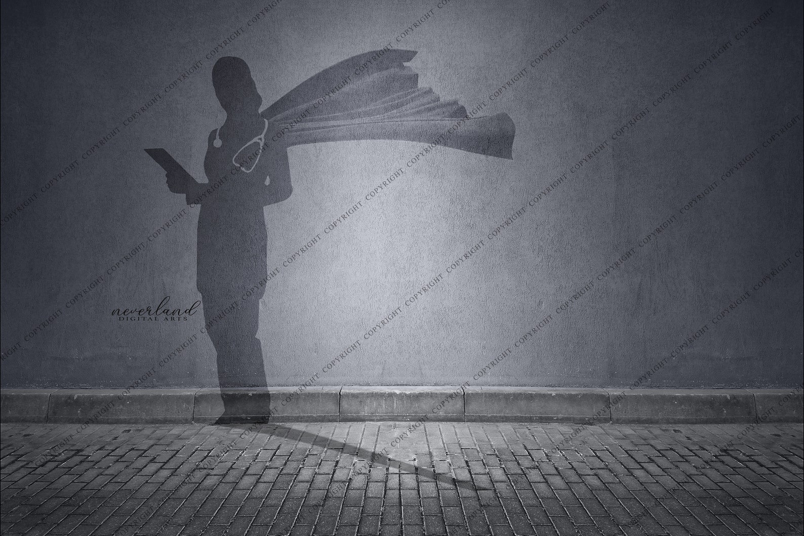 Doctor Nurse Shadow Digital Background / Photography Backgrounds for ...