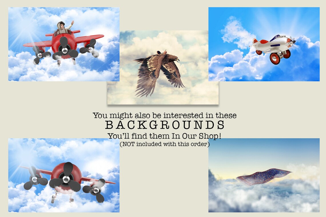 Airplane Backdrop Background / High Resolution Background / Digital ...