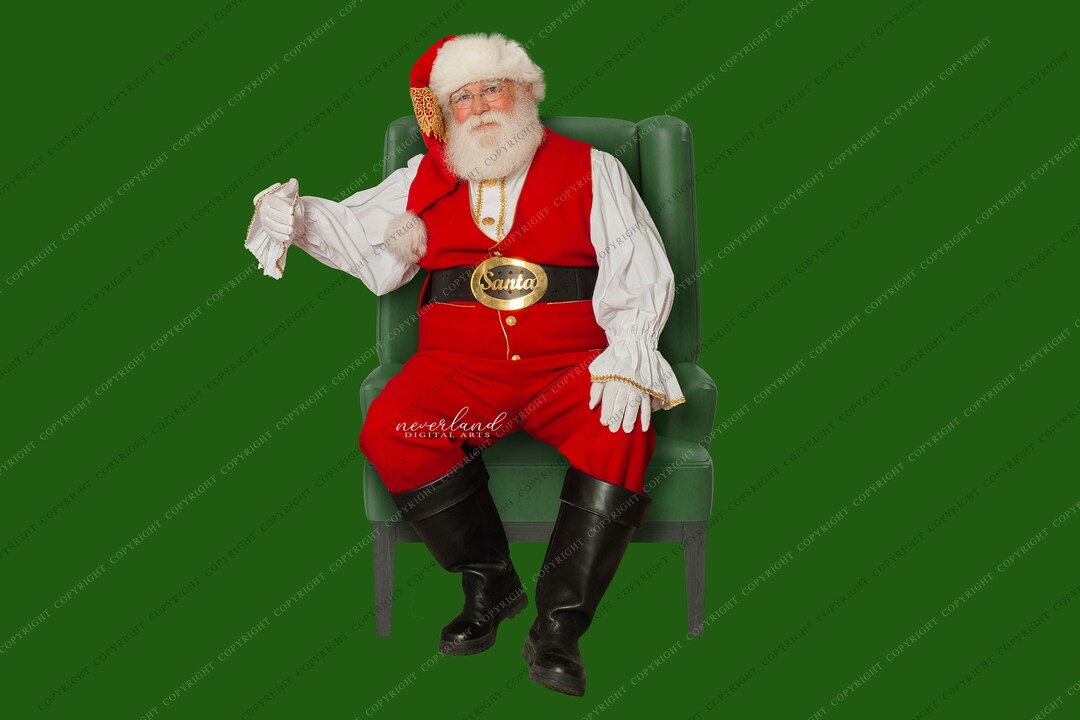 Santa Sitting Overlay / PNG Transparent Christmas Background for ...