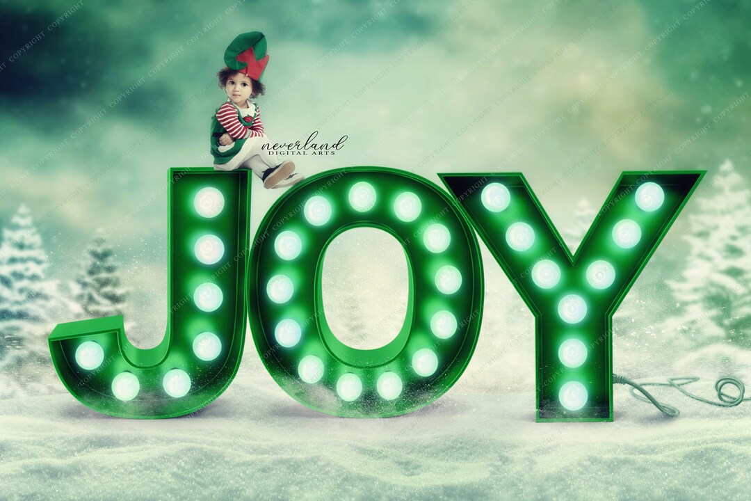 2 PACK Joy Marquee Background for Photography Compositions / Winter ...