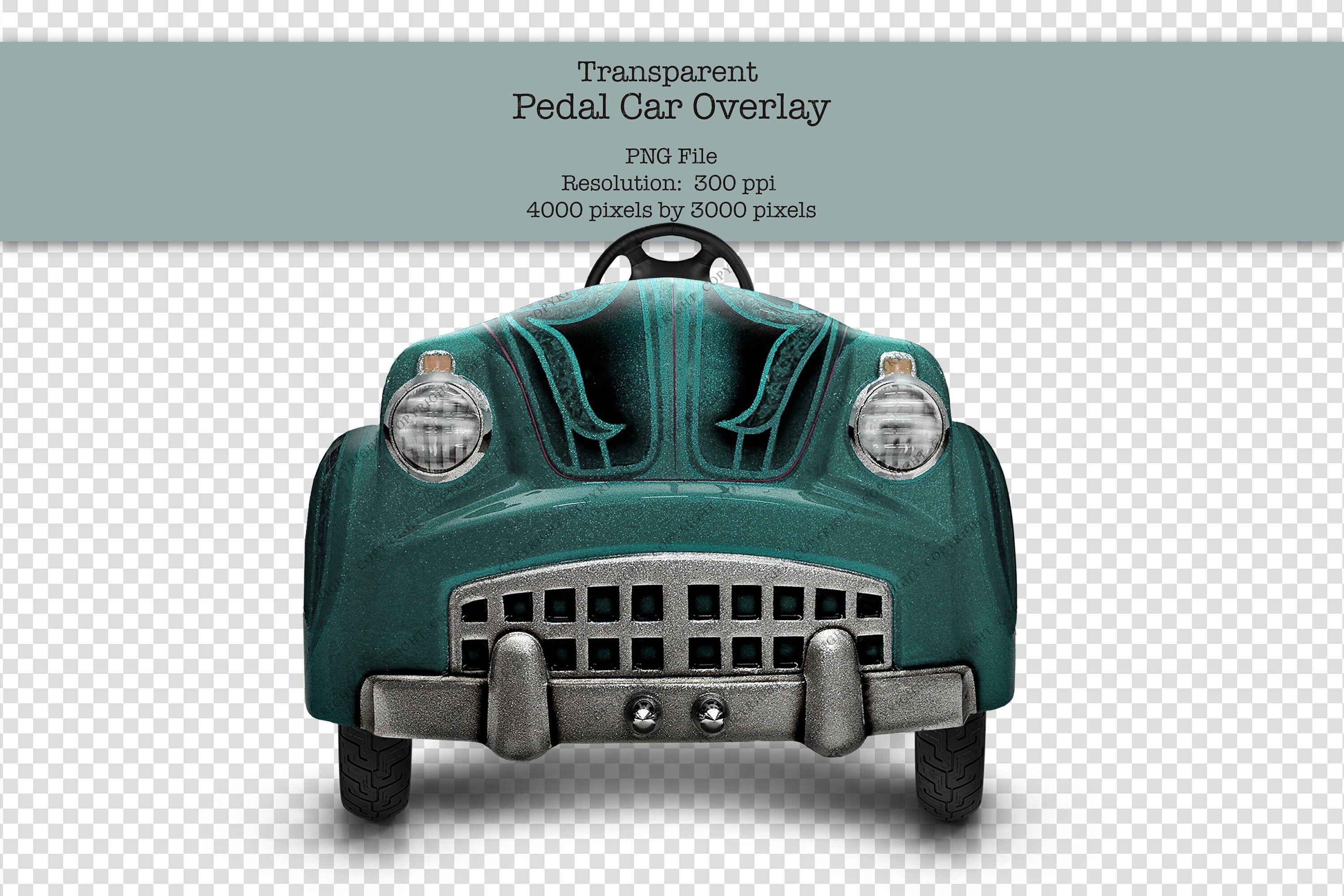 Pedal Car Overlay / Emerald / High Resolution Transparent Overlay for ...