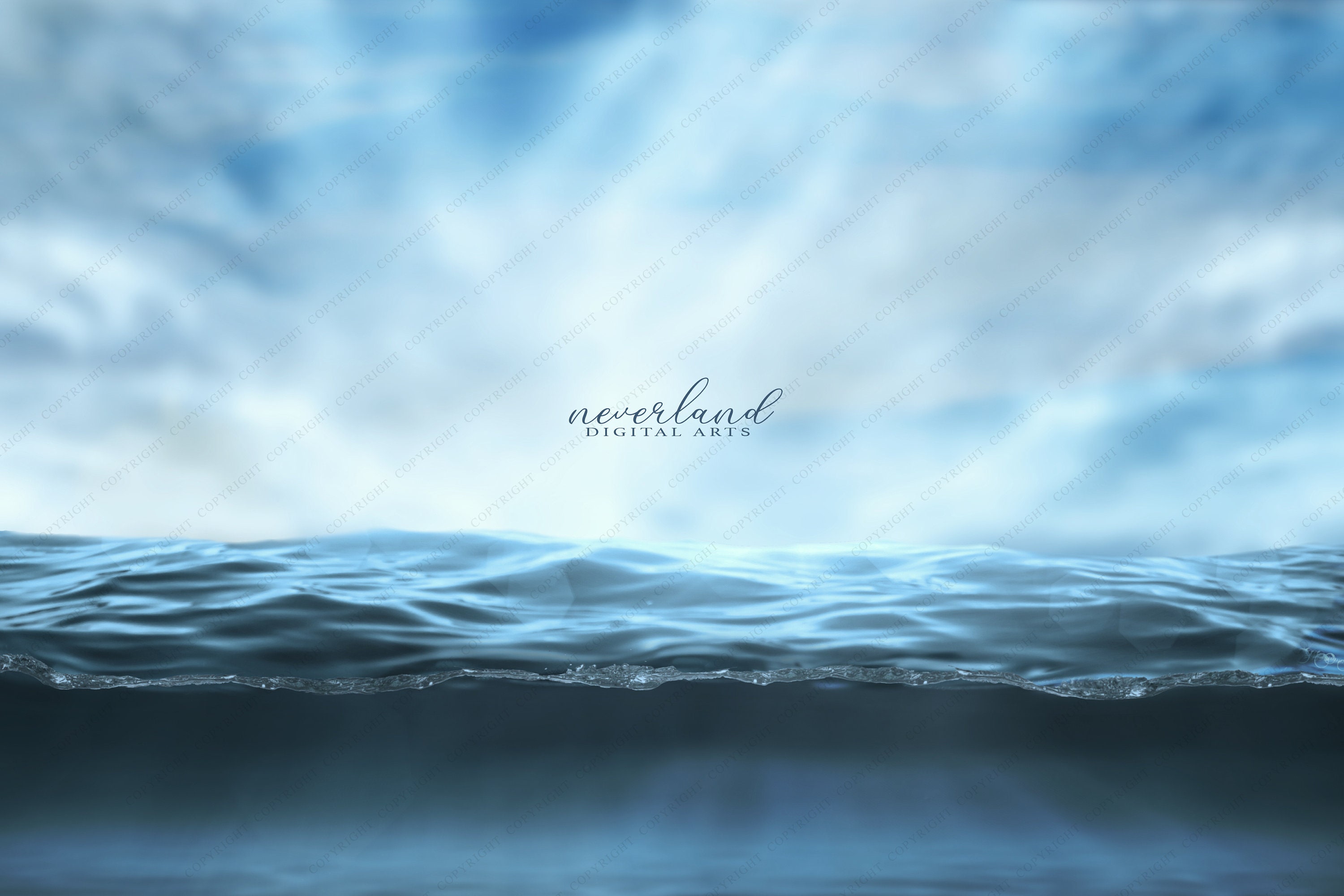 Shallow Blue Waters Composite Background / Digital Photography | Etsy