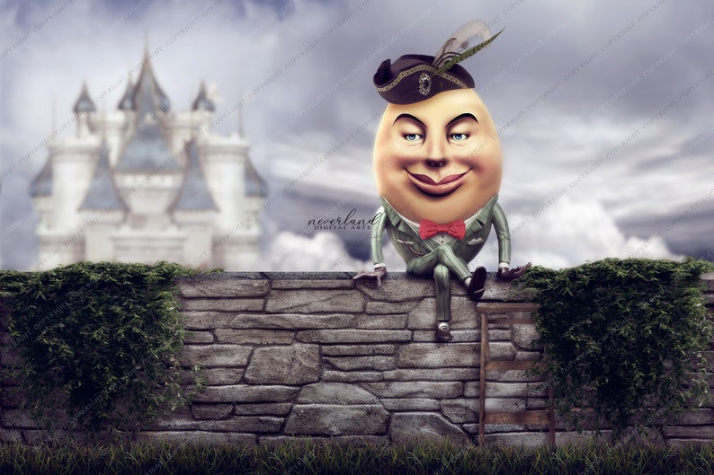 Humpty Dumpty Digital Background / Backgrounds & Overlays For | Etsy