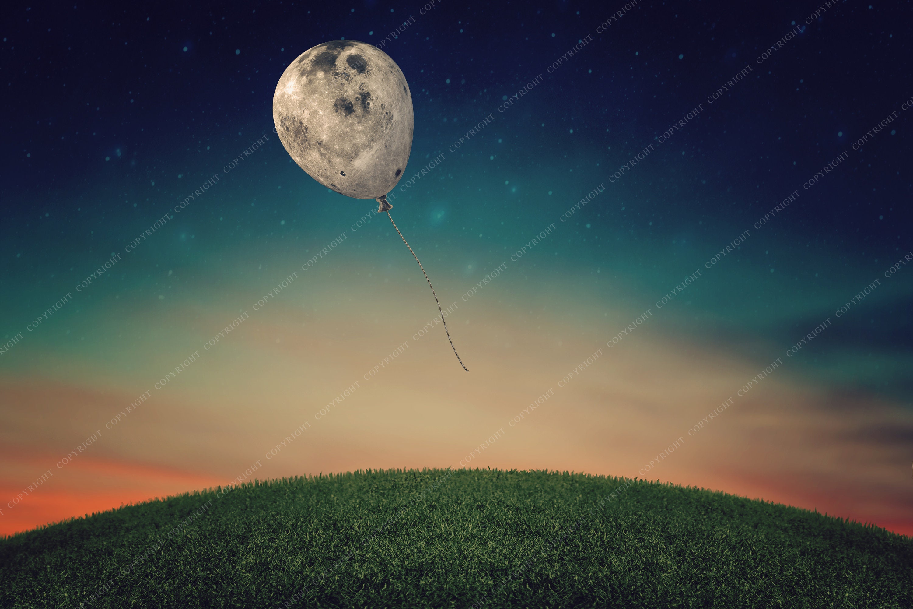 Moon Balloon Backdrop Background / Photography Backdrop / | Etsy