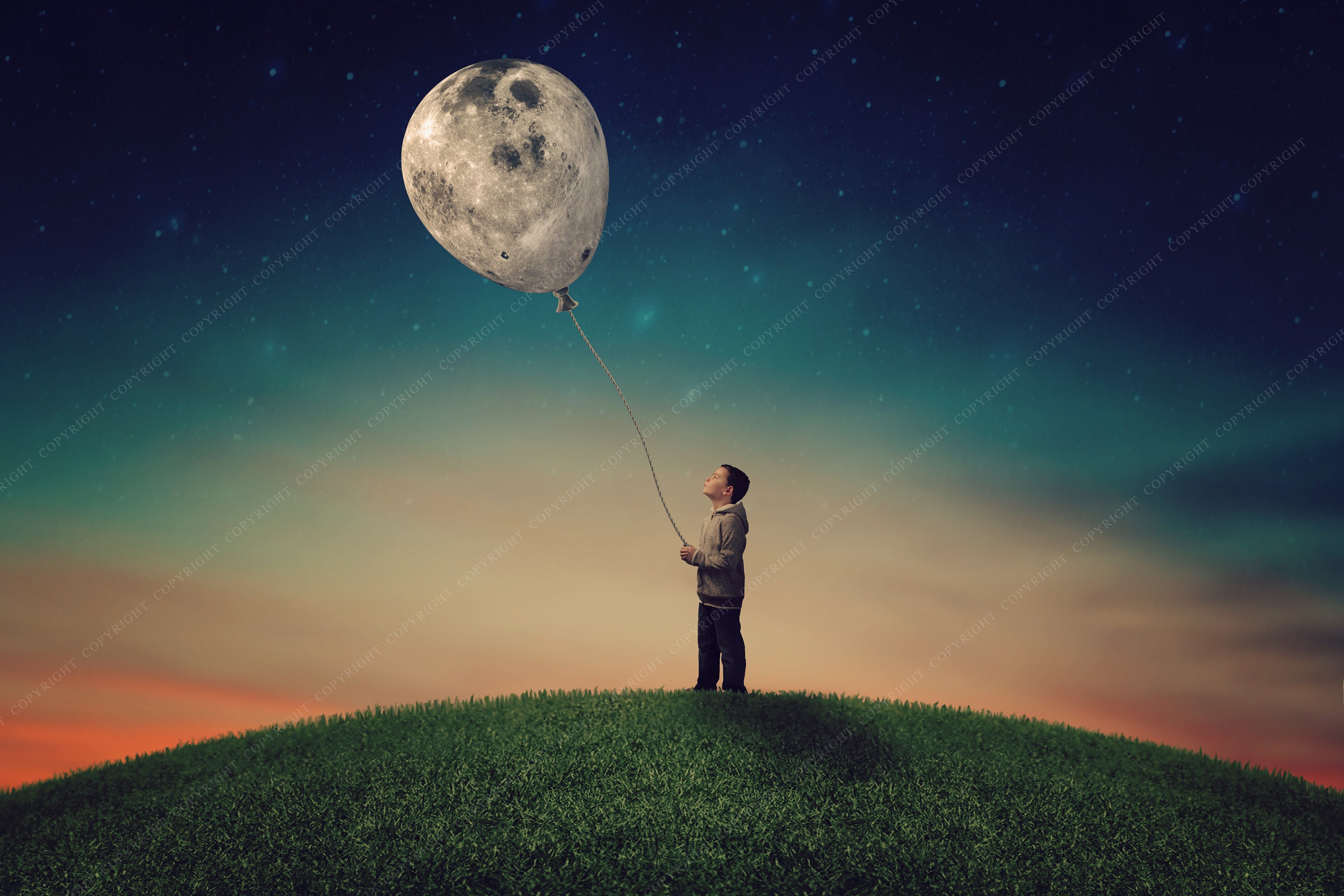 Moon Balloon Backdrop Background / Photography Backdrop / | Etsy