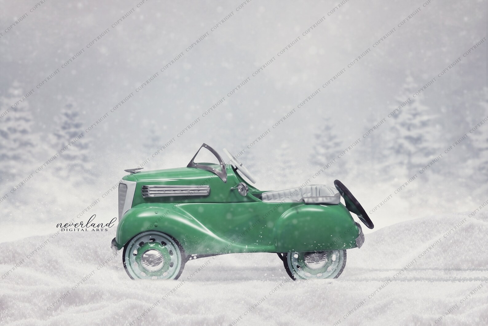 LAYERED Christmas Car Background for Photography Composites / | Etsy
