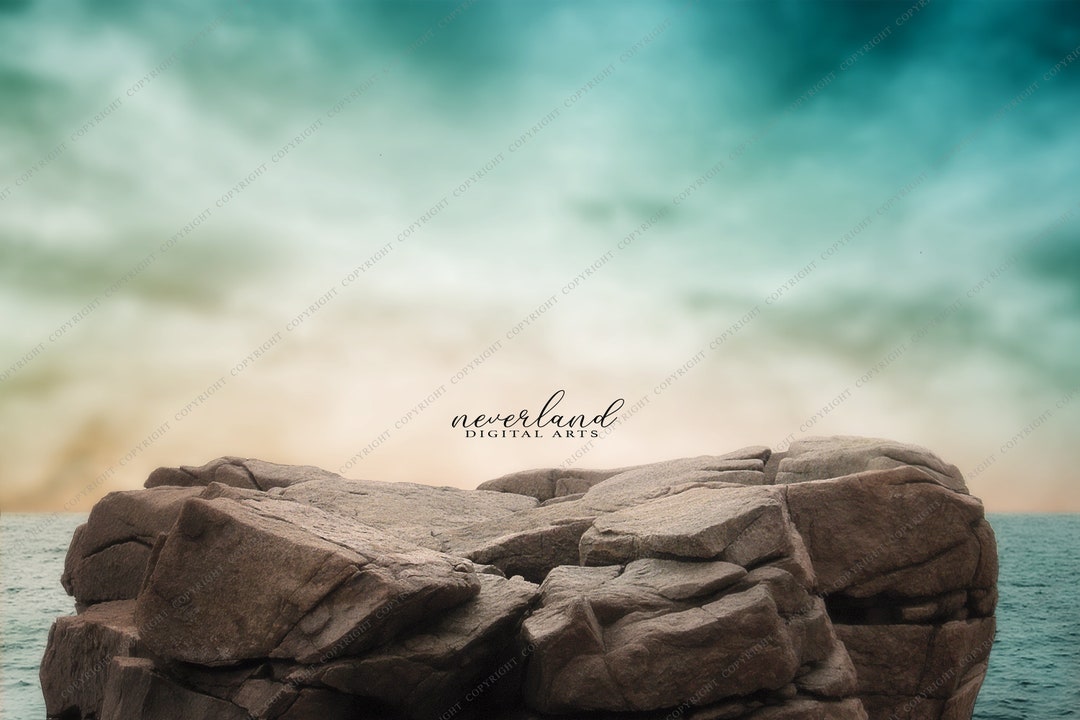 2 PACK Overlooking the Ocean / Photography Background / Digital ...
