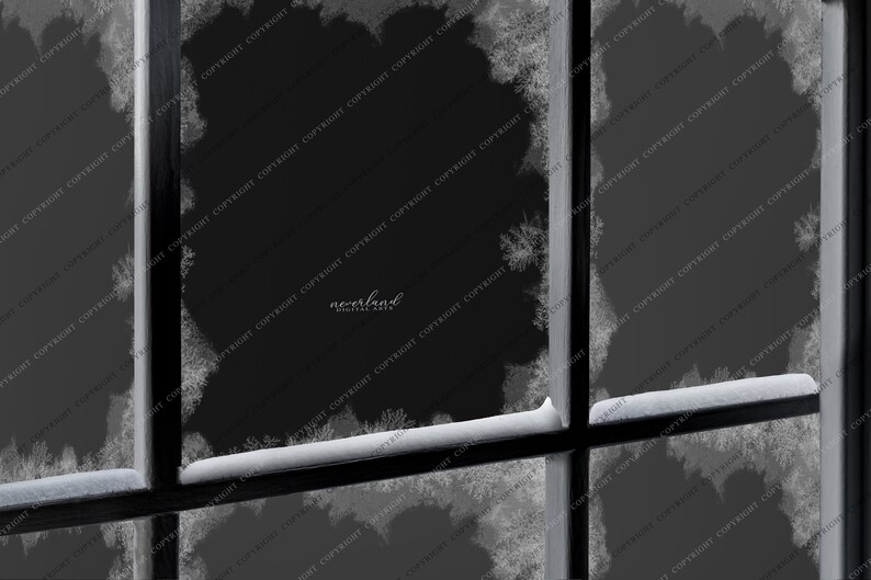 3 PACK Transparent Window Overlay / Winter Background for Composites ...