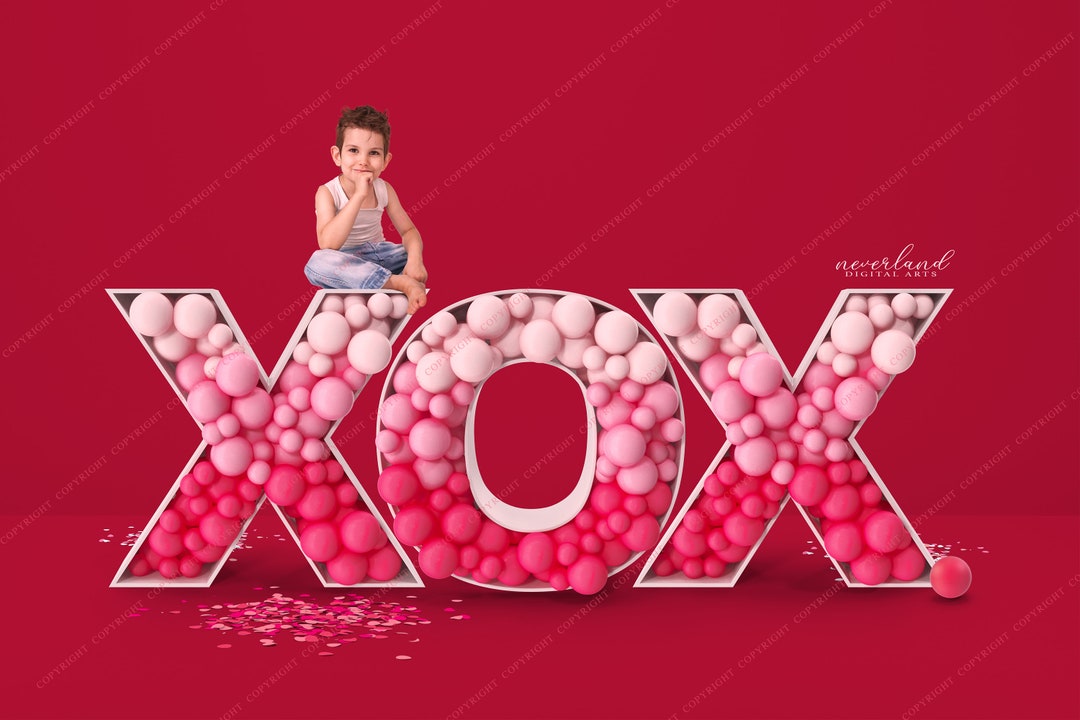 Red Xox Valentine Digital Background for Photography Compositions and ...