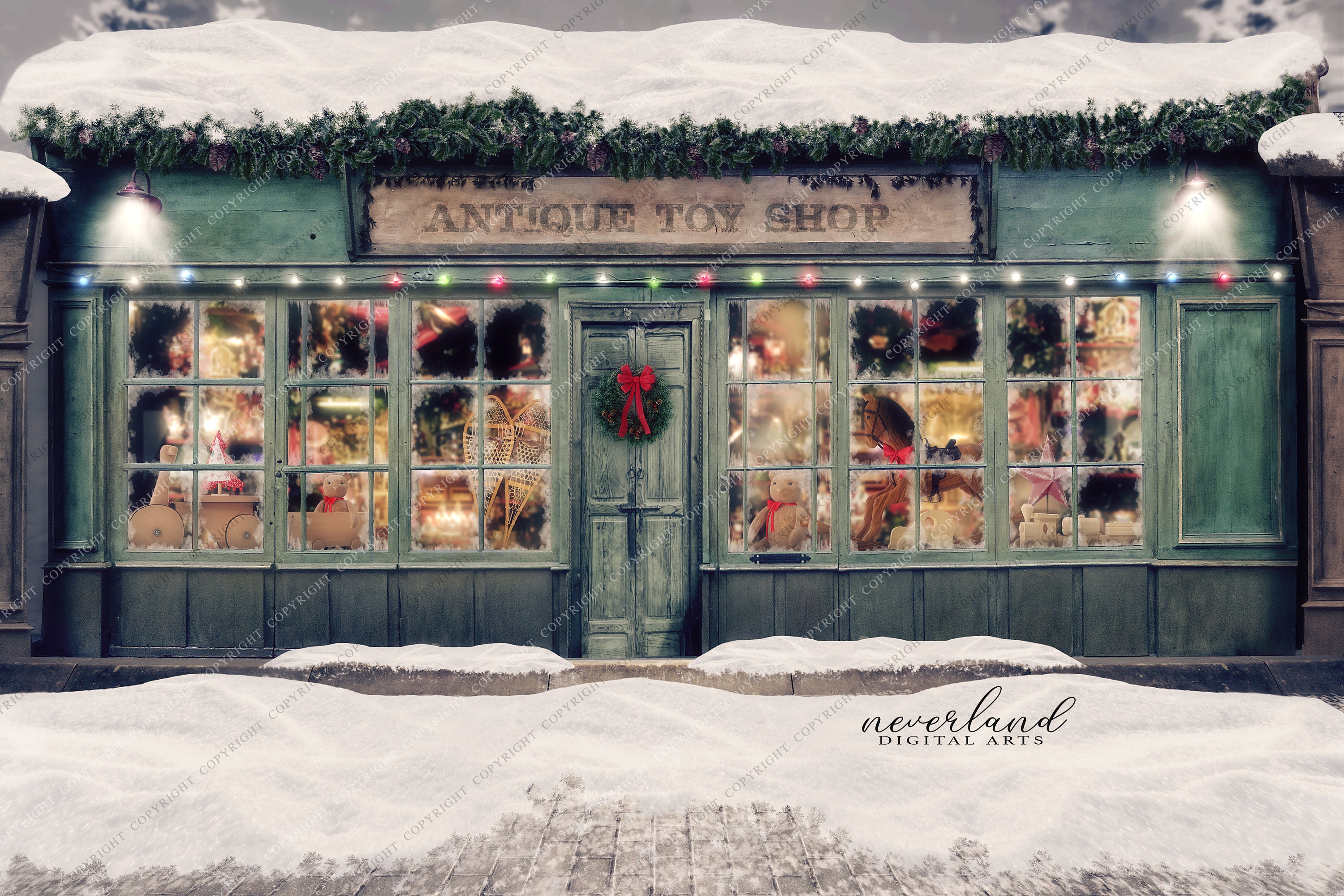 2-PACK Antique Toy Shop Winter Background for Photography - Etsy