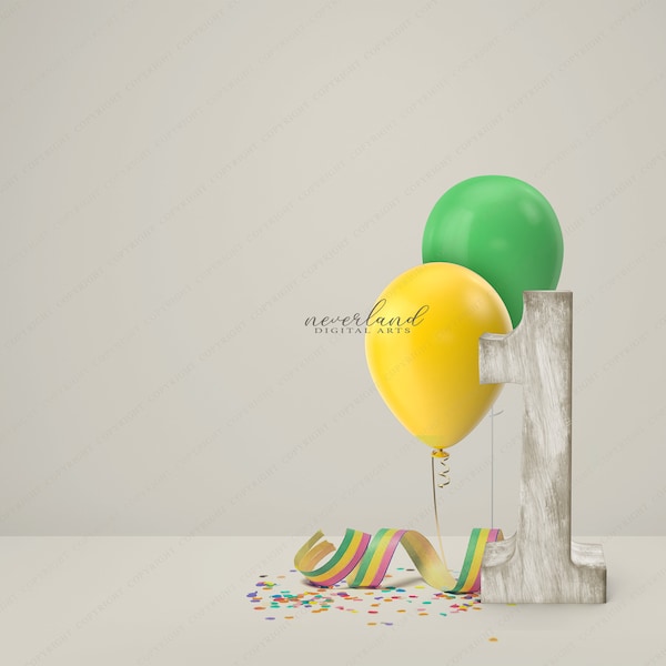 Balloons Digital Background - Etsy