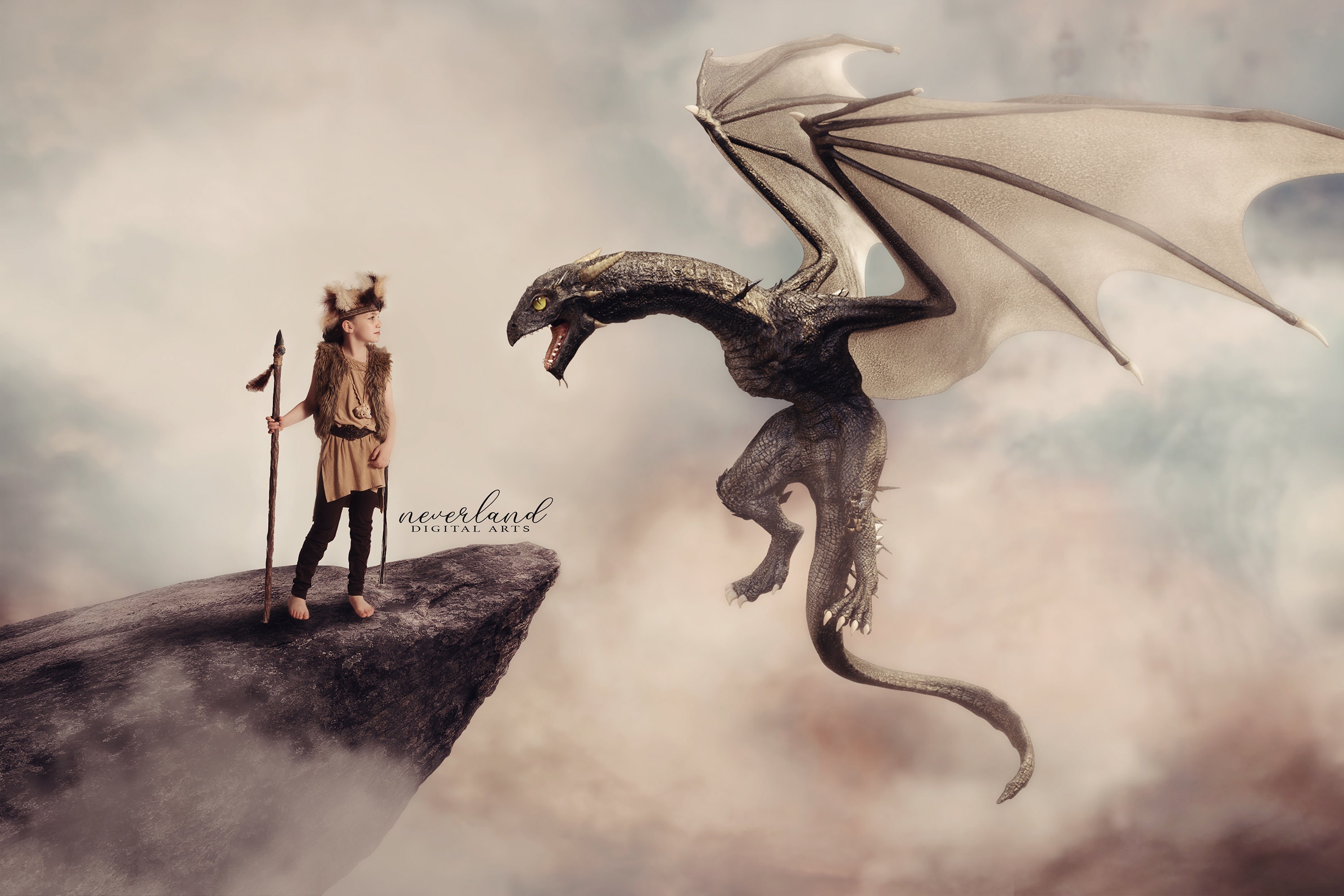 Dragons Bridge Background for Photographers / Dragon | Etsy