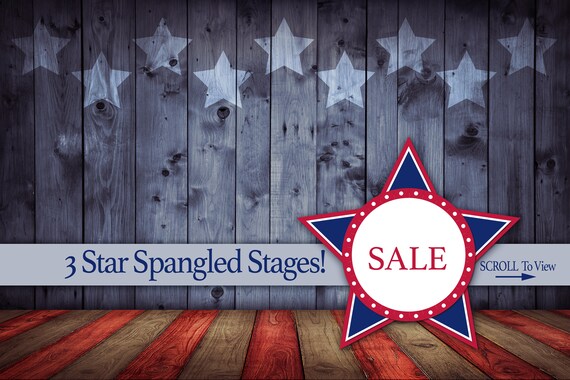 Star Spangled Stage 3-pack Background for Photographers / July | Etsy