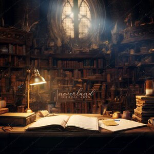Wizard Office Background for Photography Composites / Photoshop ...