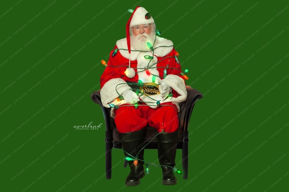 Santa Overlay / PNG Transparent Christmas Background for - Etsy