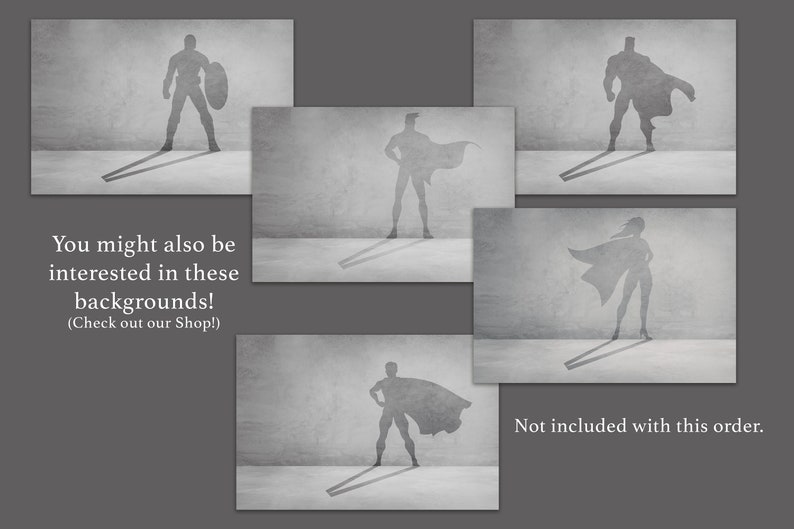 5-PACK Hero Shadow Background for Photographers / Instant Digital ...