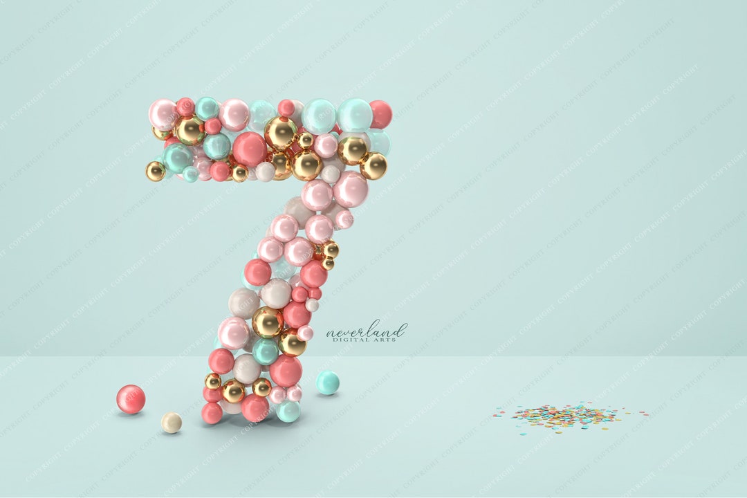 7th Birthday Background for Photography Compositions / Digital Backdrop ...