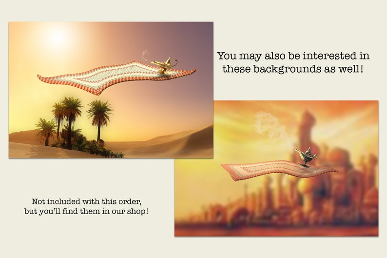 Flying Carpet at Night Backdrop Background / Digital Background for ...