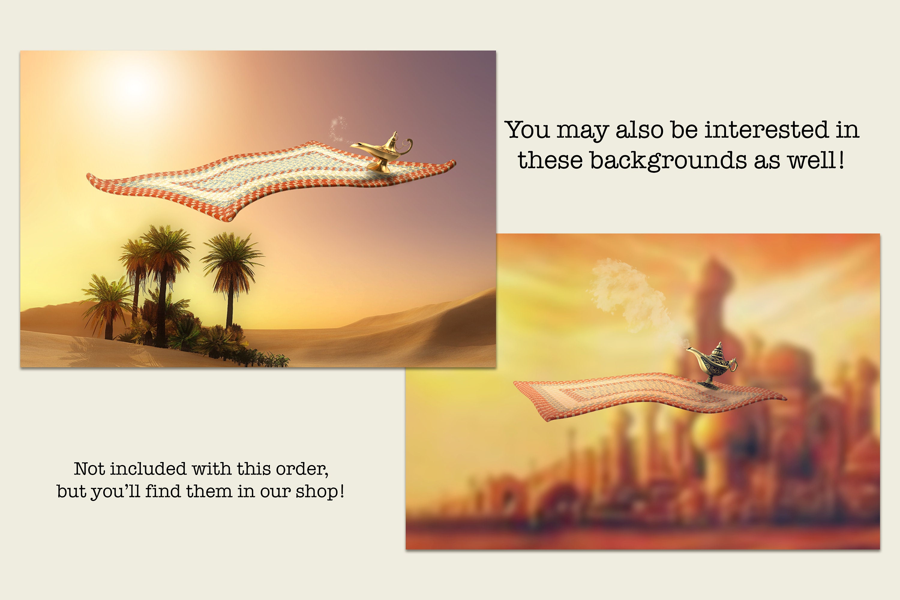 Flying Carpet at Night Backdrop Background / Digital Background for ...