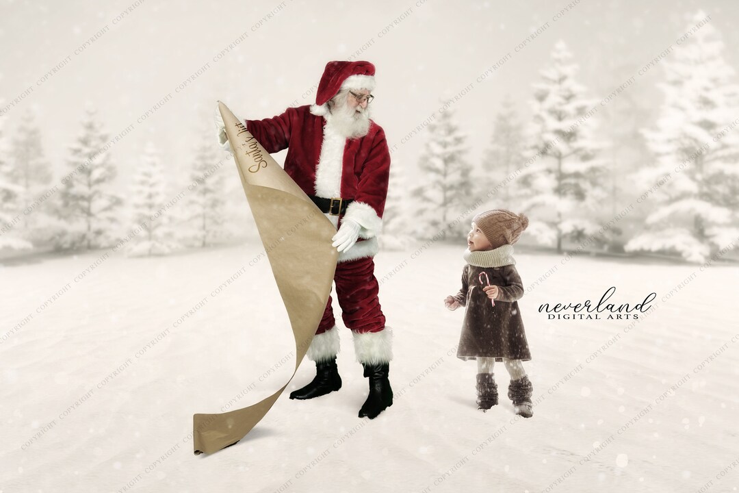 Santa's List / Christmas Background for Photographers / Winter ...