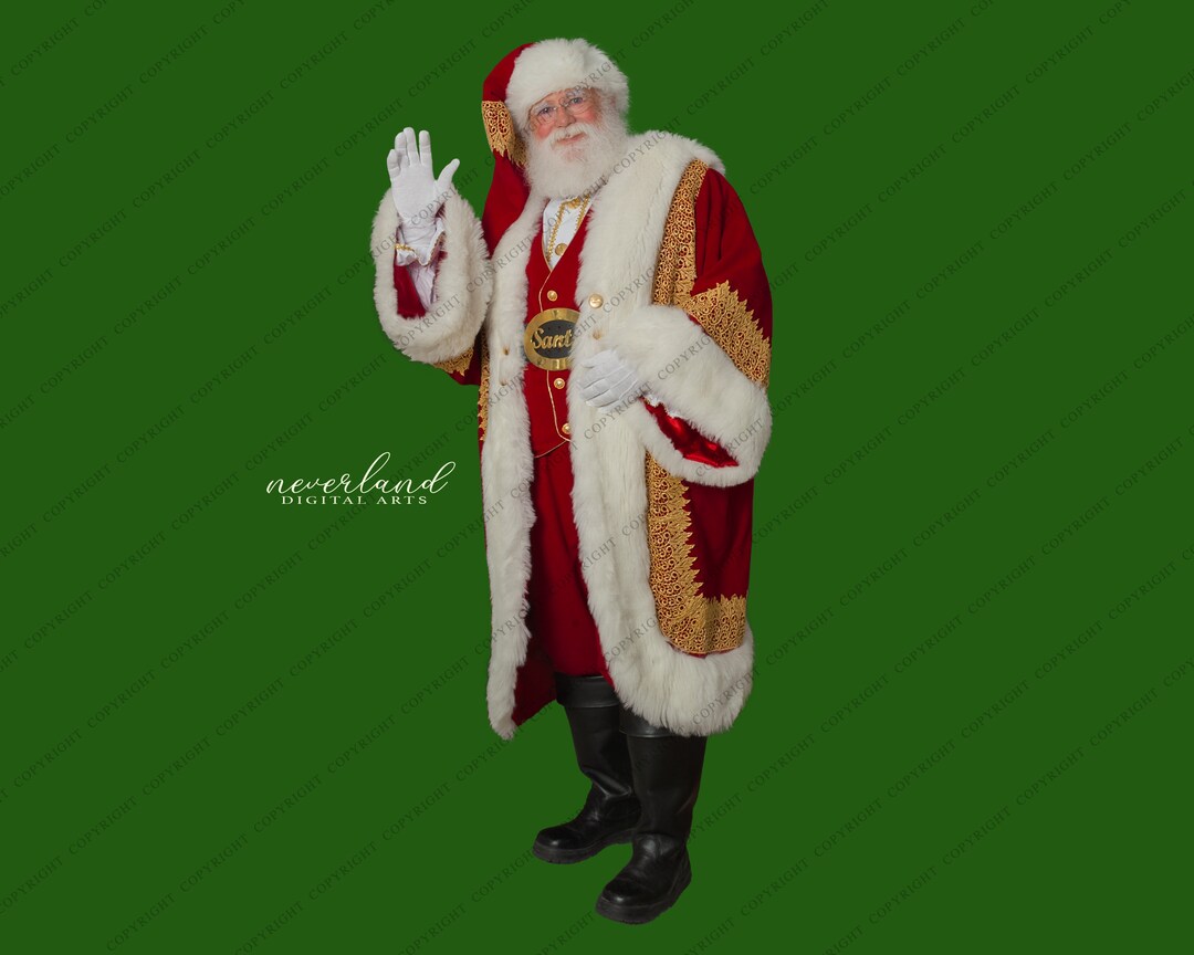 Santa Overlay / PNG Transparent Christmas Background for - Etsy