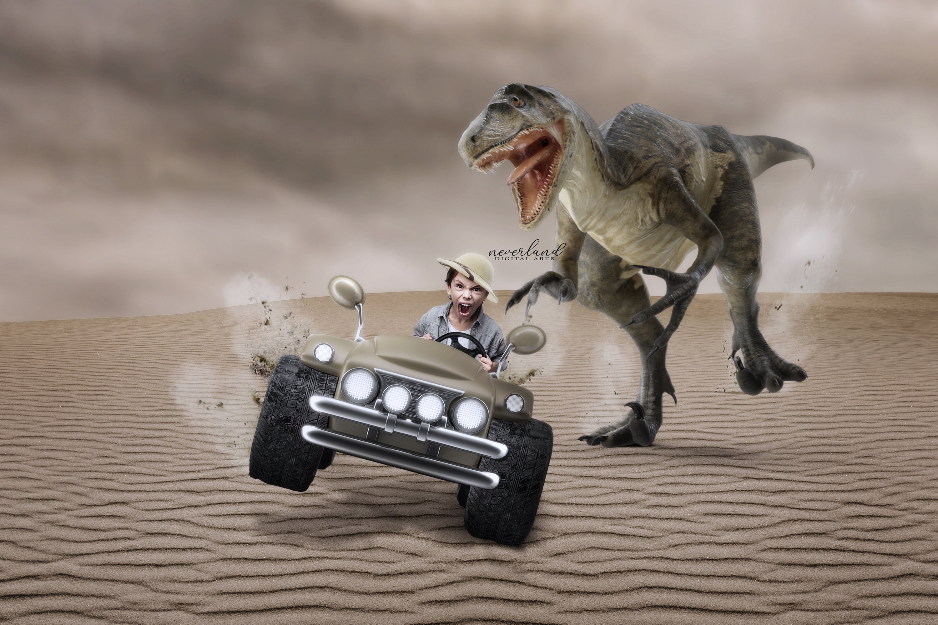 5 PACK Dinosaur Chase Digital Background / Backdrop for Photographers ...