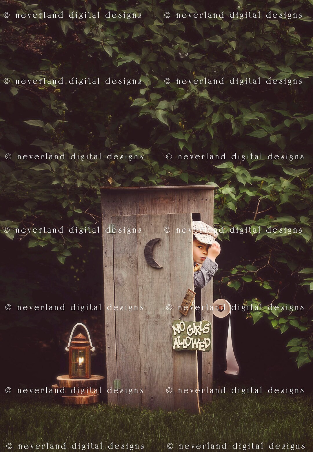 Child's Outhouse Background / Digital Backgrounds & Overlays for ...