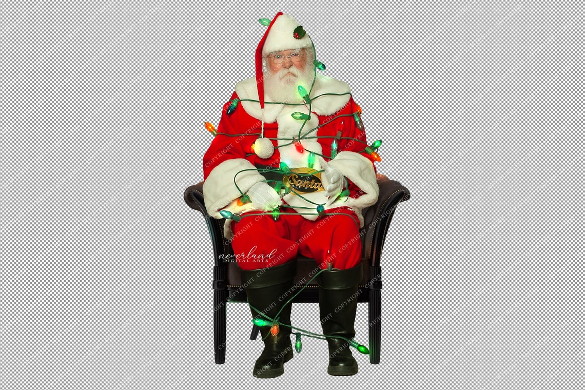 3 PACK Santa Overlay / PNG Transparent Christmas Background - Etsy