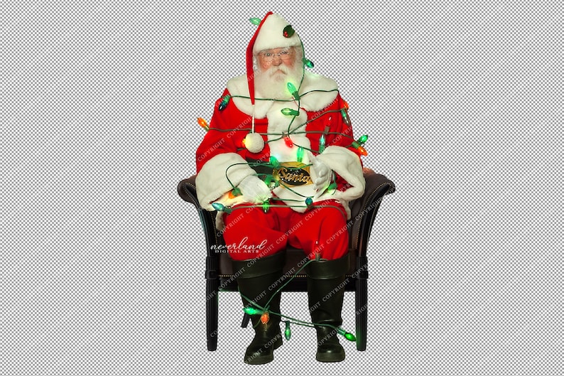 3 PACK Santa Overlay / PNG Transparent Christmas Background - Etsy