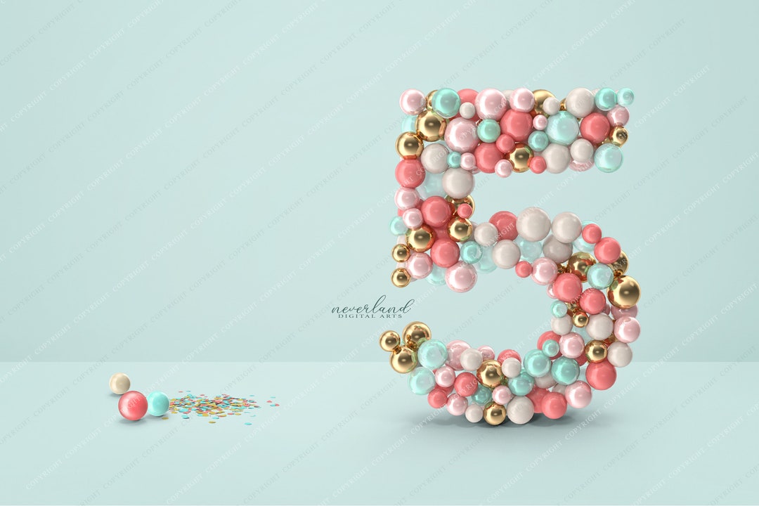 5th Birthday Background for Photography Compositions / Digital Backdrop ...