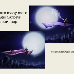 Flying Carpet at Night Backdrop Background / Digital Background for ...