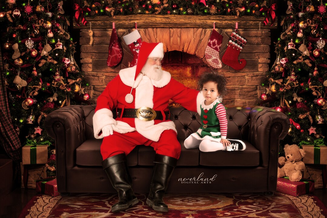 Sitting With Santa Background for Photography Compositions / Winter ...