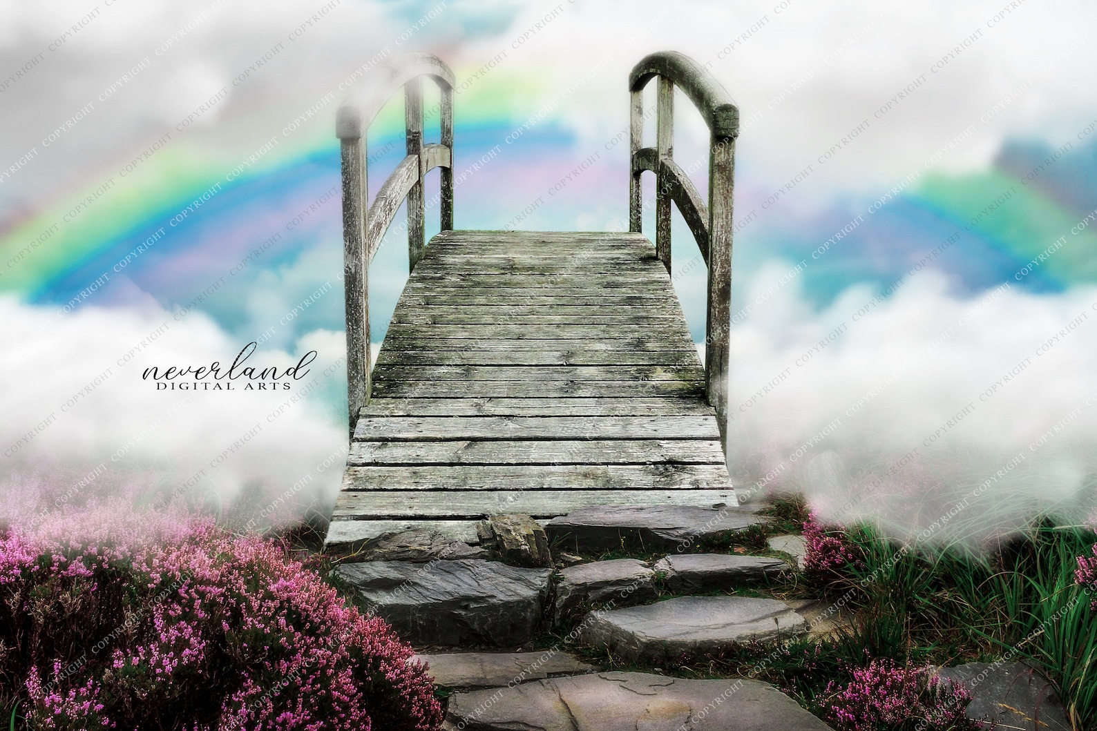 Rainbow Bridge Digital Background for Photography Composites / - Etsy