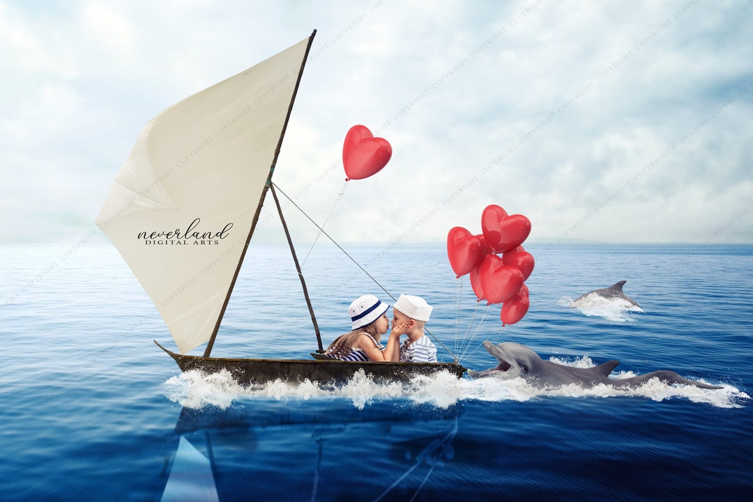 Love Boat Valentine Digital Background / Photography Backgrounds ...