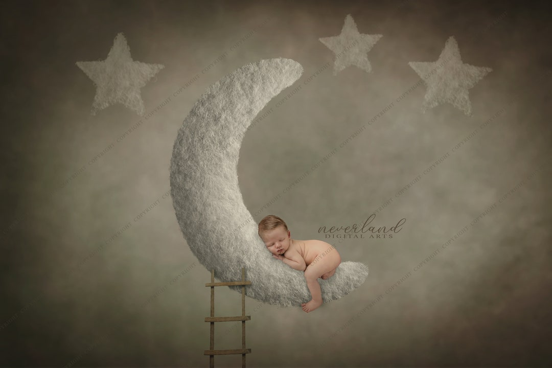 Newborn Background / Moon Prop / Shaggy Moon Background for ...
