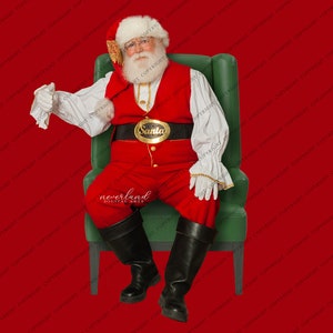 Santa Sitting Overlay / PNG Transparent Christmas Background for ...