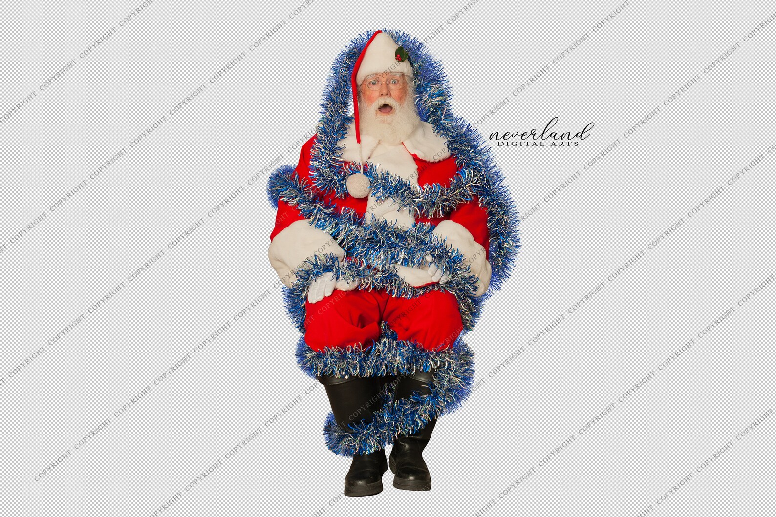 Santa Overlay / PNG Transparent Christmas Background for - Etsy