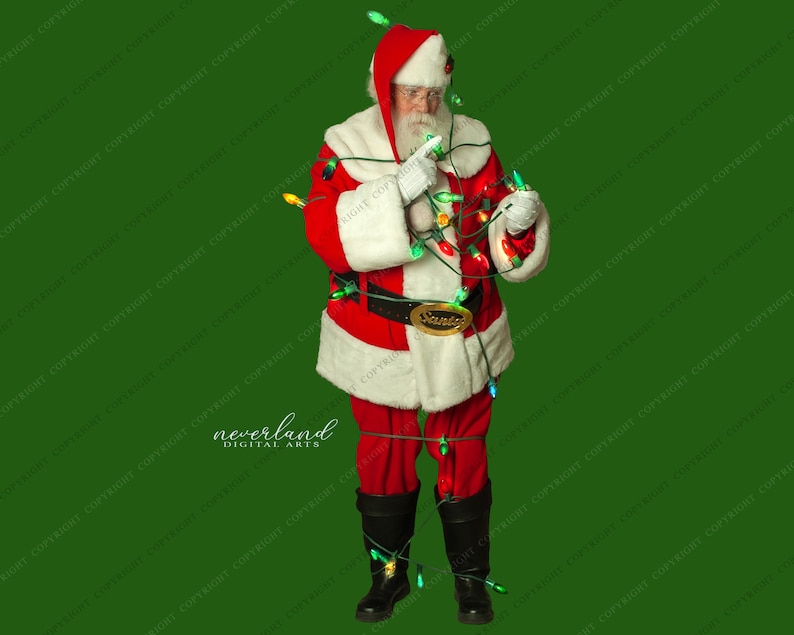 Santa Overlay / PNG Transparent Christmas Background for - Etsy