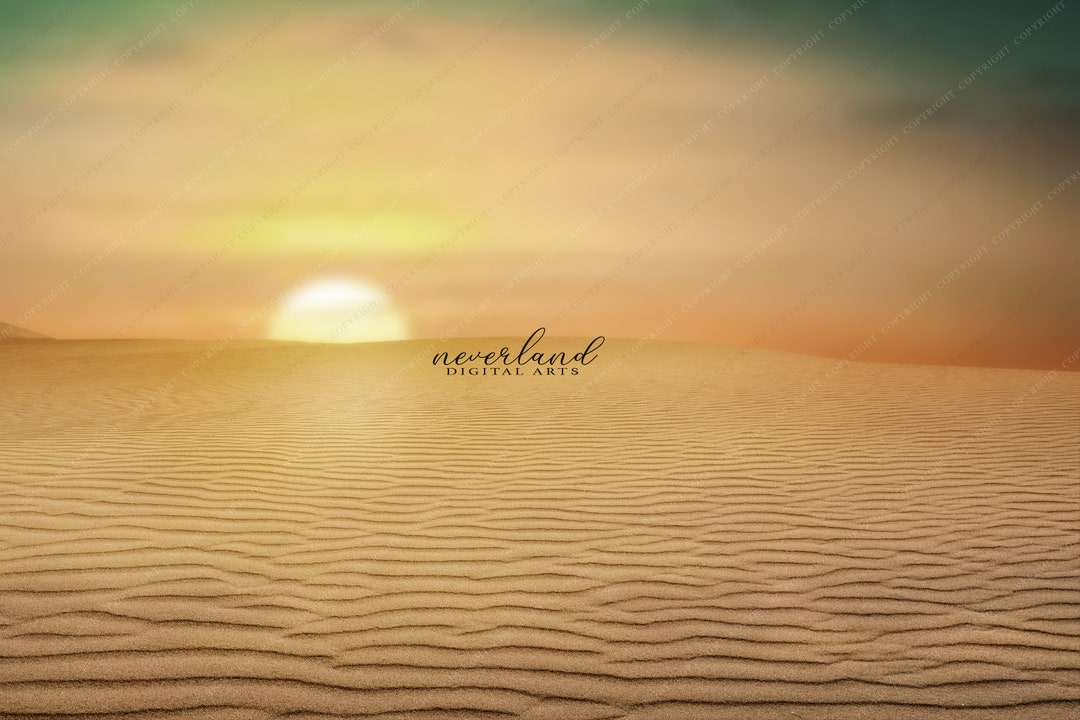 Digital Background / Warm Desert Sunrise / Digital Backdrops for ...