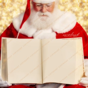 Santa Open Book / Christmas Background for Photographers / Composition ...