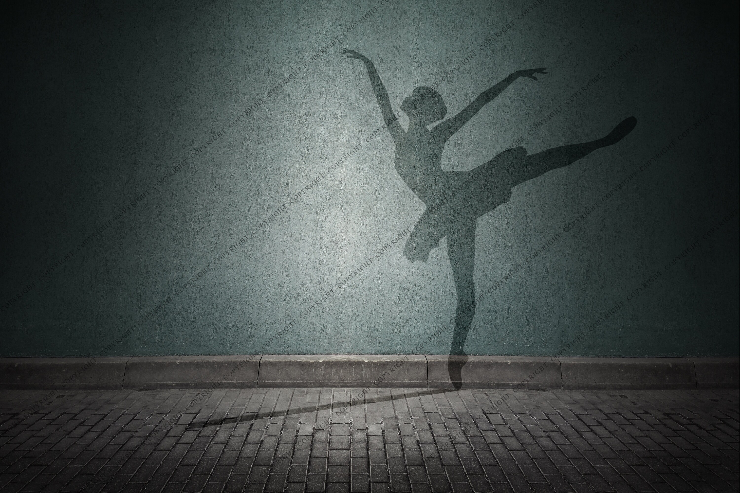 5 PACK Girl Power Shadows on A Concrete Wall Digital - Etsy