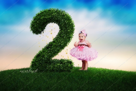 2nd Birthday Background for Photography Compositions / Digital | Etsy