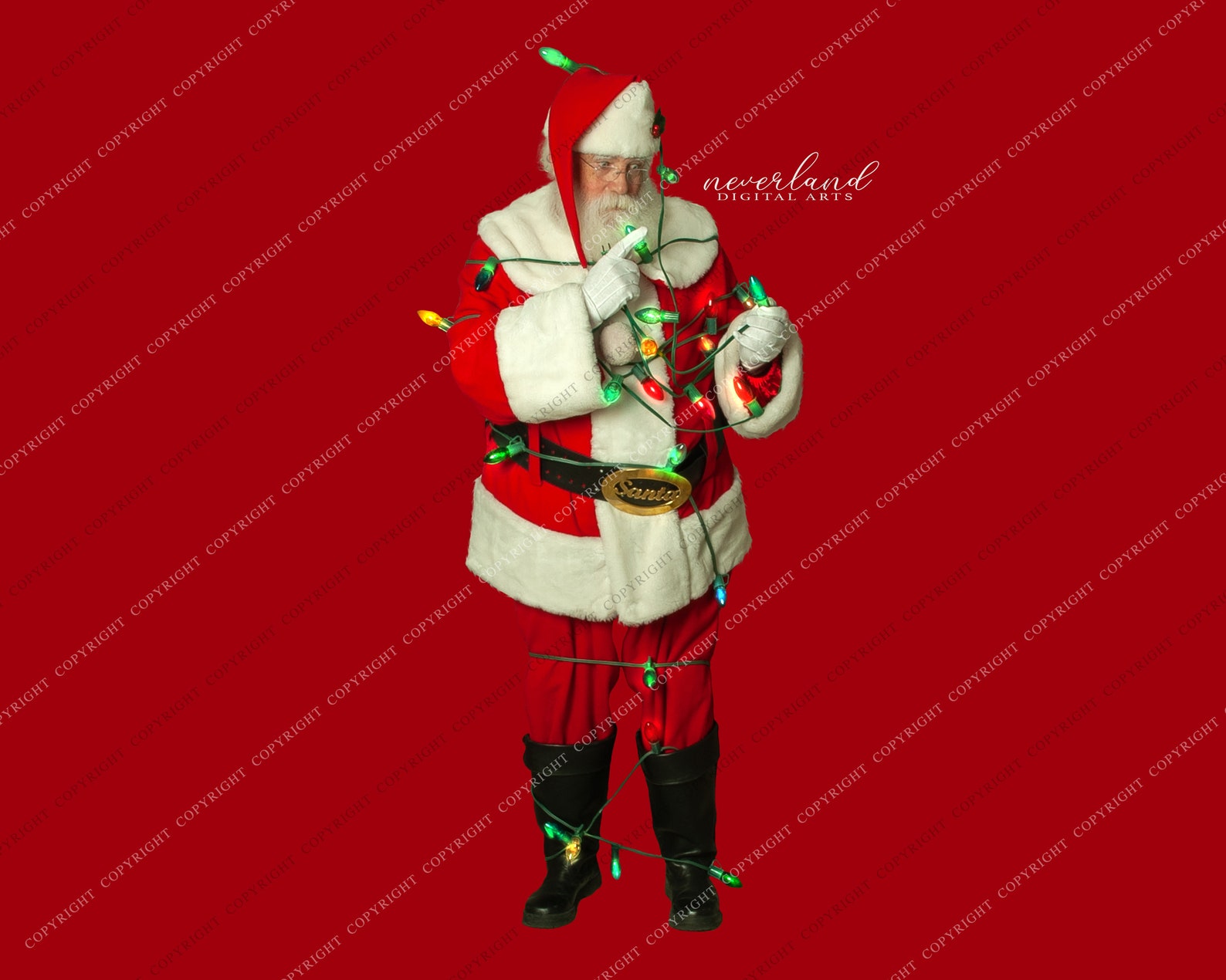Santa Overlay / PNG Transparent Christmas Background for - Etsy