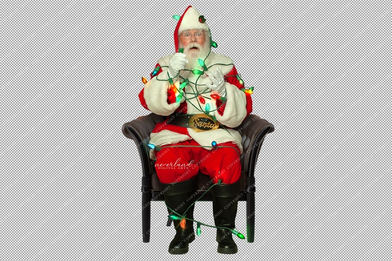 3 PACK Santa Overlay / PNG Transparent Christmas Background - Etsy