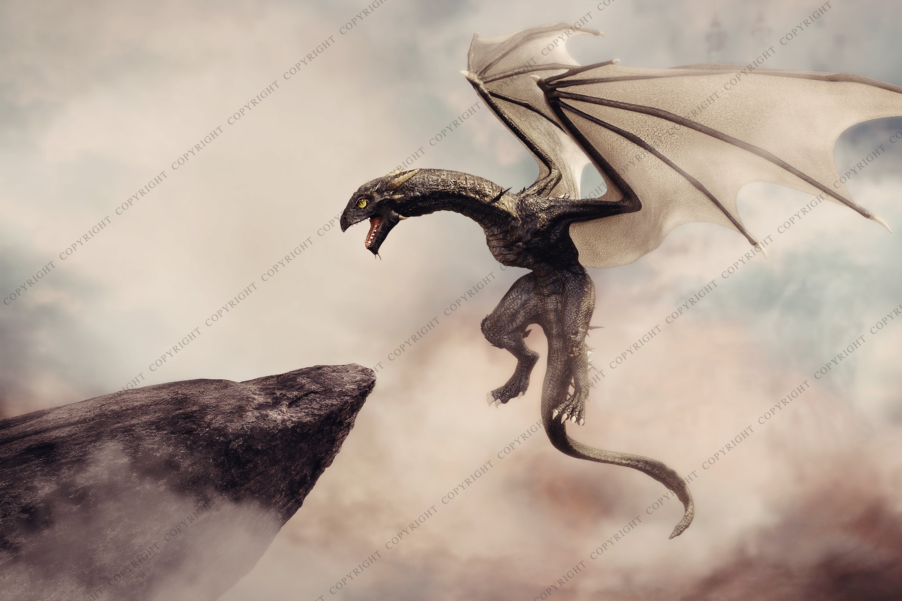 Dragons Bridge Background for Photographers / Dragon | Etsy