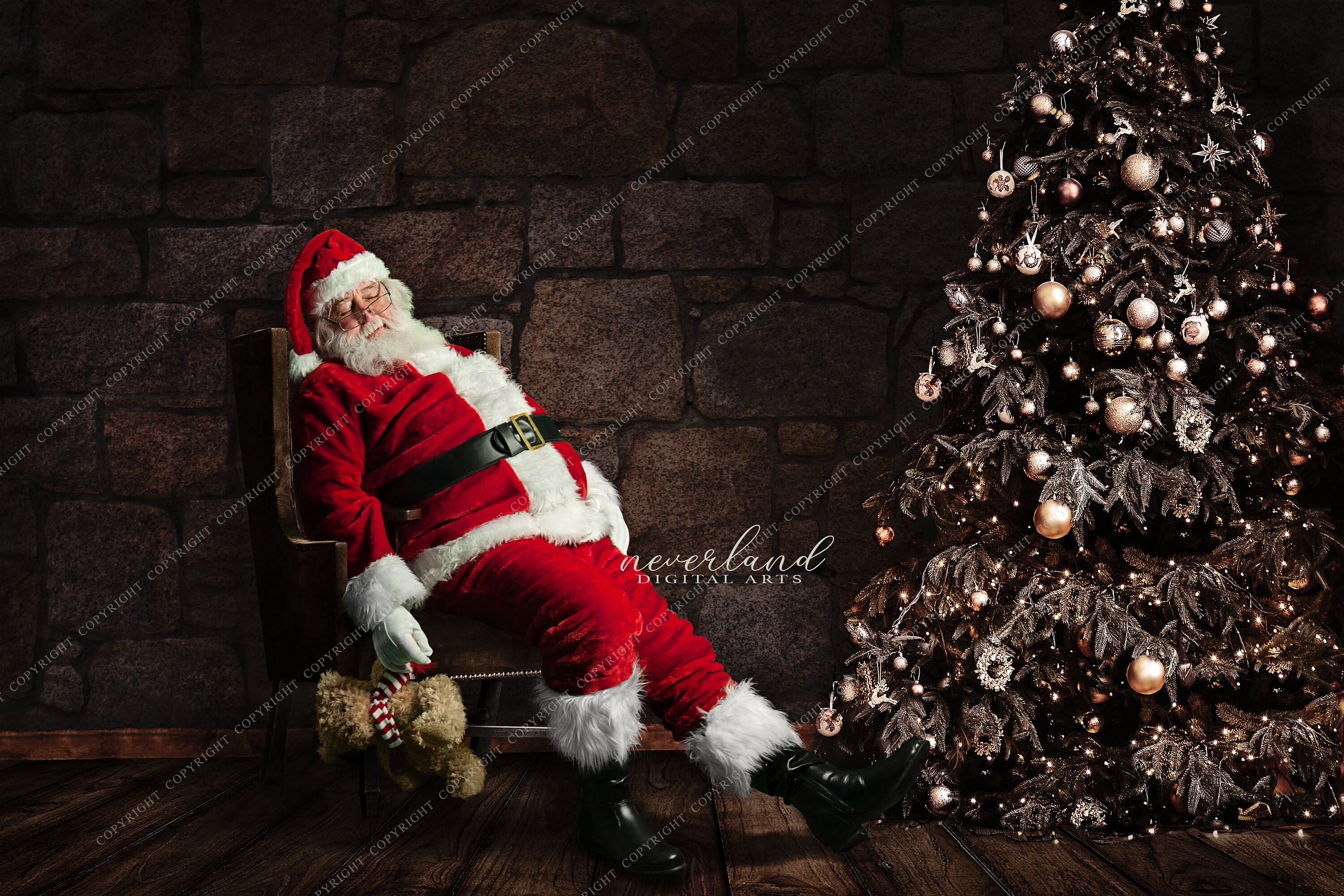 5-pack Santa / Winter Background for Photography Composites / Christmas ...